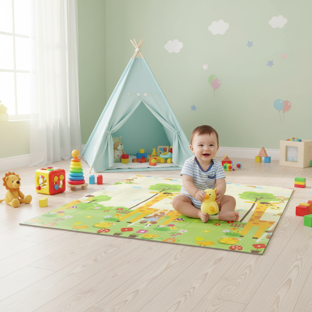 Alfombra antigolpe para bebé jirafa y sus amigos – BABY ELEPHANT